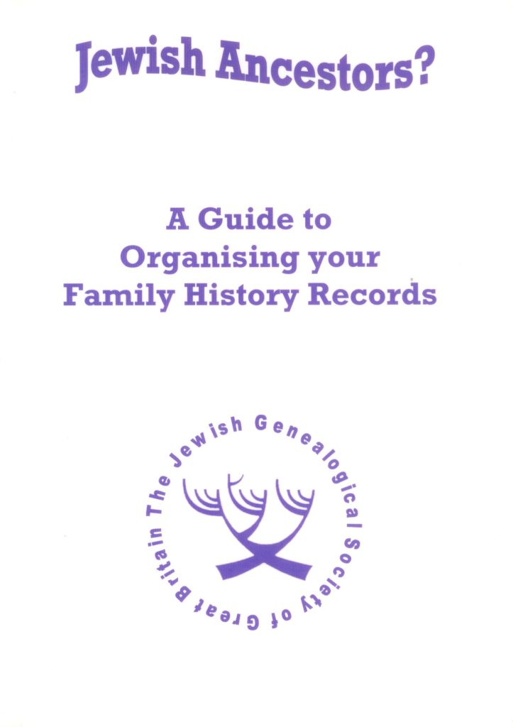 Jewish Family History Records, A Guide to organising - Berkshire Family ...