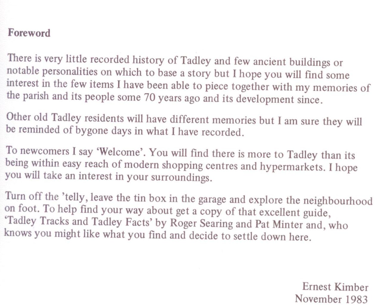 Tadley during my time and before – Berkshire Family History Society