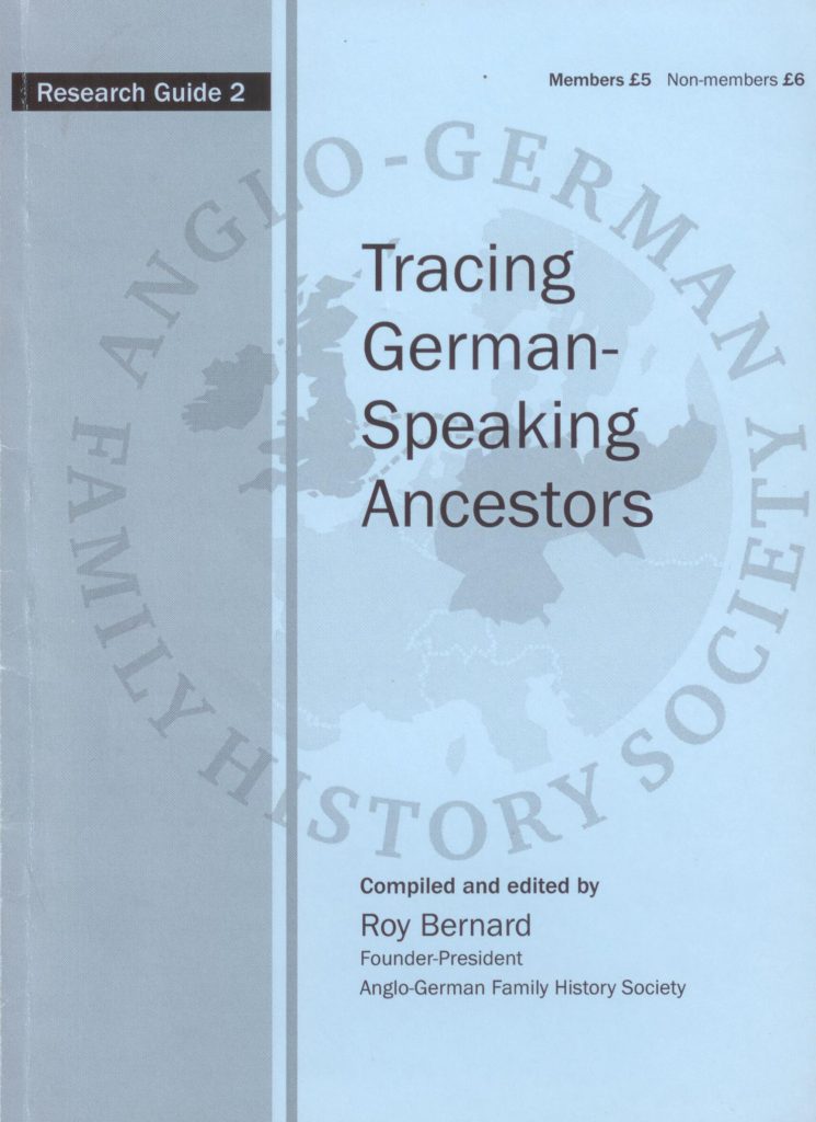 Tracing German Speaking Ancestors - Berkshire Family History Society