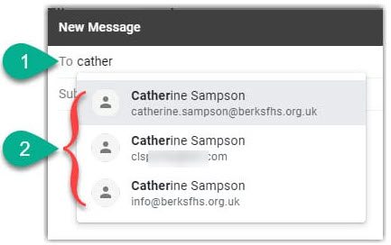 Addressing an email - Berkshire Family History Society