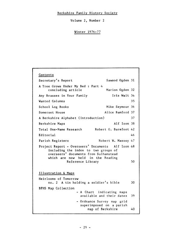 December 1976 – Berkshire Family History Society