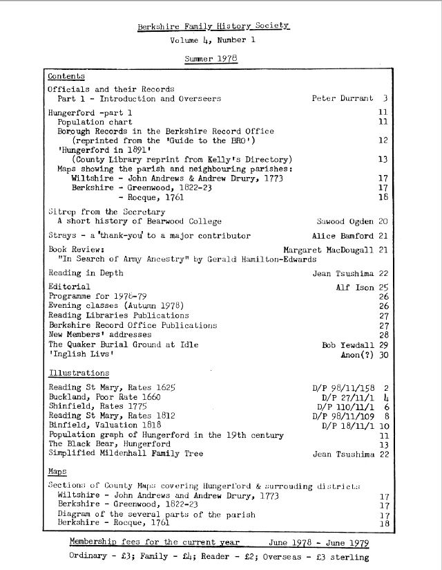 September 1978 – Berkshire Family History Society