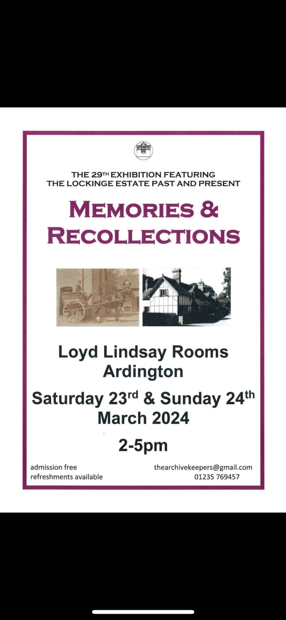 Lockinge Estate, Village Life Past and Present Exhibition - Lockinge ...